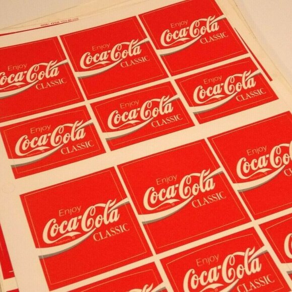 Coca Cola | Office | 99 Coca Cola Classic Soda Stickers Coca Cola Usa ...
